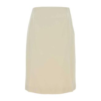 Jil Sander Femme, Jupes, Beige, Taille: 42 FR Technical Cr&ecirc;pe Skirt