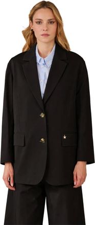 Souvenir Femme, Vestes, Noir, Taille: 40 FR Giacca monopetto in cotone