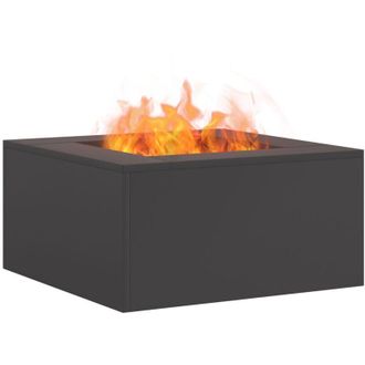 vidaXL Feuerstelle Quadratisch Schwarz 60x60x30 cm Stahl vidaXL100313
