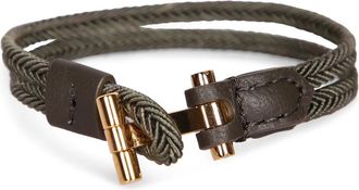 Tom Ford Homme, Accessoires, Vert, Taille: M Braided Nylon Bracelet