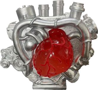 Generico Mechanische Skulptur, Schreibtischdekoration, Motorherz, kreative Dekoration f&uuml;r Haus, Wohnzimmer, B&uuml;ro, Vitrine, Schreibtisch, Arbeitsplatz