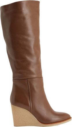 8 by YOOX LEATHER ROUND-TOE PLATFORM BOOT