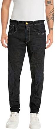 Replay Jeans Anbass Slim-Fit mit Power Stretch pour Hommes, Bleu (Bleu fonc&eacute; 007-3), 30W / 30L