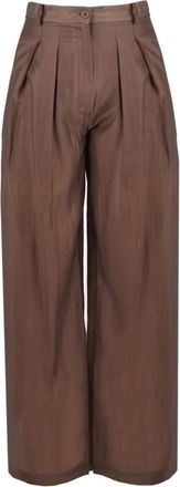 SOLOTRE Femme, Pantalons, Brun, Taille: 48 FR Pantalone Abu