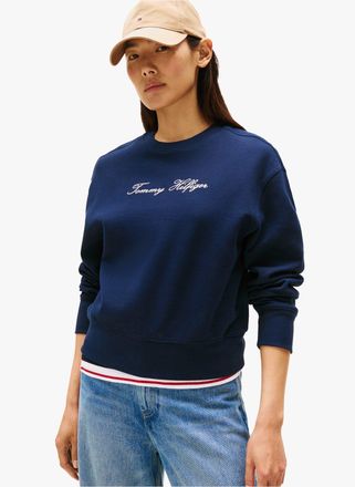 Tommy Hilfiger Sweat ample en coton m&eacute;lang&eacute;