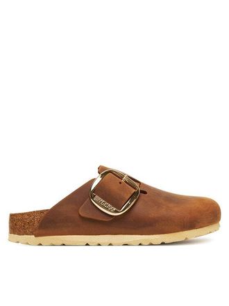 Birkenstock Pantoletten Boston Big Buckle Hex 1030446 Braun