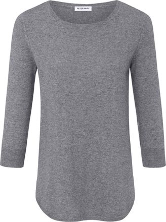 Peter Hahn Rundhals-Pullover aus Seide und Kaschmir Peter Hahn grau