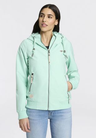 Ragwear Outdoorjacke RAGWEAR NUGGIE O, Damen, Gr. XXL, mint, Web, Obermaterial: 100% Polyester, kontrastfarbene Details, unifarben, h&uuml;ftlang, Jacken Outdoorja