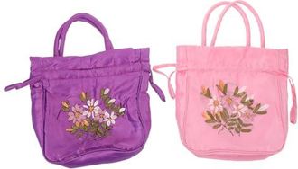 Holibanna 2 Pièces Sac à Main Brodé Femme Ethnique Léger Sac Bandoulière Format avec Cordon Pochette pour Voyage Festival et Usage Quotidien