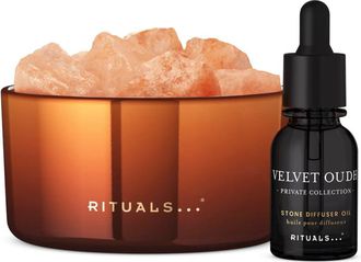 Rituals Rituals Velvet Oudh Salzsteindiffuser mit Himalaya-Kristallen, Private Collection, 20 ml Duft&ouml;l, Oudh Rose Safran, bis zu 5 Monate
