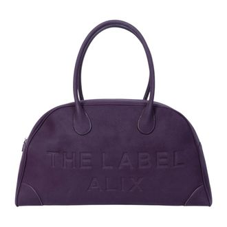 ALIX The Label Geflochtene Bowling Bag aus Kunstleder - - Bags - Damen - Lila - ONE SIZE