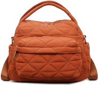 Generic Sac &agrave; bandouli&egrave;re matelass&eacute; 3 en 1 pour femme - &Eacute;l&eacute;gant - Couleur unie - Fermeture &eacute;clair - Poign&eacute;e souple - Sac &agrave; main &agrave; main, Orange, One Size