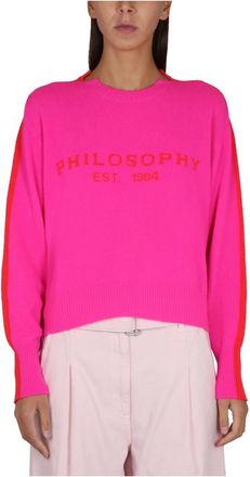 Philosophy di Lorenzo Serafini Femme, Pulls, Multicolore, Taille: 38 FR Maglia Logo