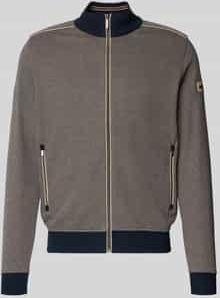 Bugatti Sweatjacke mit Rei&szlig;verschluss und Label-Detail