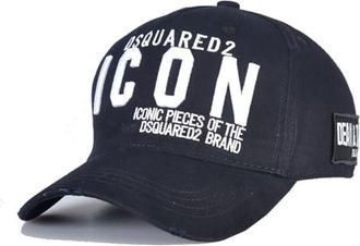 Generic DSQUARED2S Icons Casquette de baseball classique sport décontracté dété brodé classique Snapback chapeau, noir 1, Taille unique