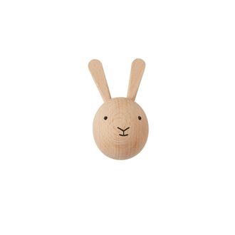 OYOY Mini - Wandhaken aus Holz Hase - Garderobenhaken Garderobe f&uuml;r Kinder/Kinderzimmer - 8 x 6 x 4,5 cm