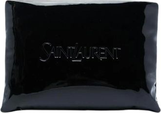 Saint Laurent Sac pochette en cuir verni Pre-owned - Femme - Pre-owned - Noir - Taille: ONE Size