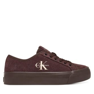 Calvin Klein Sneakers aus Stoff Calvin Klein Vulc Flatf Laceup Suede HW0HW03088 Dunkelrot