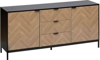 5five Simply Smart Five Simply Smart - Buffet 2 portes et 3 tiroirs en bois et métal chevrons