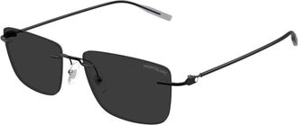 Montblanc Montblanc, Homme, Accessoires, Noir, Taille: 56 MM Lunettes de soleil rectangulaires
