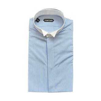 Tom Ford Anzughemd - - Shirts - Herren - Blau - XL