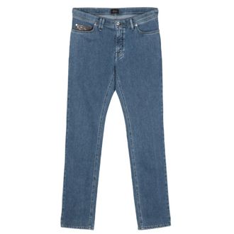Brioni Homme, Jeans, Bleu, Taille: W36 Jean Slim-Fit en Denim Bleu