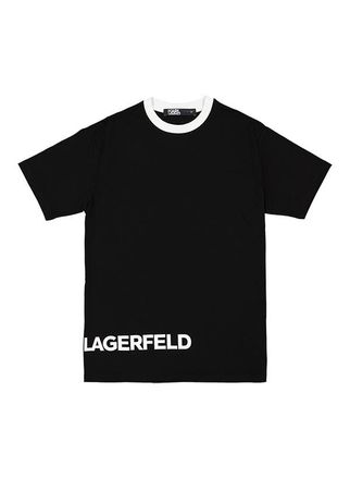 Karl Lagerfeld Herren T-Shirt schwarz Baumwolle
