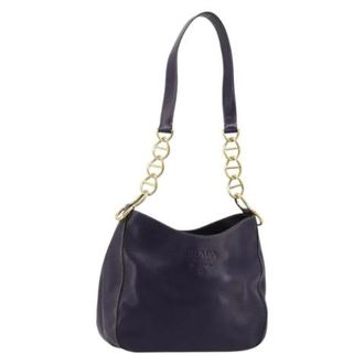 Prada Pre-owned Vintage Leder Schultertasche - - Pre-owned - Damen - Lila - ONE SIZE