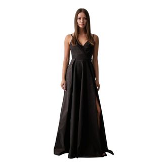 Pinko Pinko, Femme, Robes, Brun, Taille: 36 FR Robe Longue &Eacute;vas&eacute;e