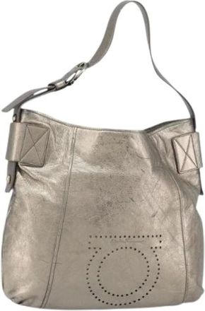 Ferragamo Sac bandouli&egrave;re en cuir Pre-owned - Femme - Pre-owned - Jaune - Taille: ONE Size