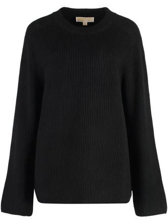 Michael Kors pull nervuré en laine mérinos - Noir
