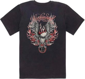 John Richmond Homme, Tops, Noir, Taille: L T-shirt Graphique Iconique