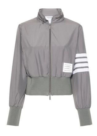 Thom Browne Grey Ripstop Bomber Jacket Size 42
