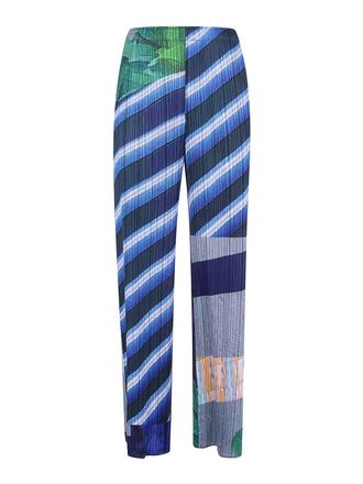 Pleats Please Issey Miyake Pantalons D&eacute;contract&eacute;s - Gris