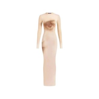 Jean Paul Gaultier Face Kleid - - Dresses - Damen - Beige - M