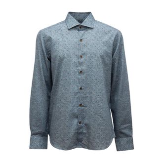 Sonrisa Homme, Chemises, Bleu, Taille: 2XL Camicia Fior di Cotone Shirt