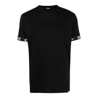 Dsquared2 T-shirt &agrave; col rond avec logo imprim&eacute; - Homme - Tops - Noir - Taille: M