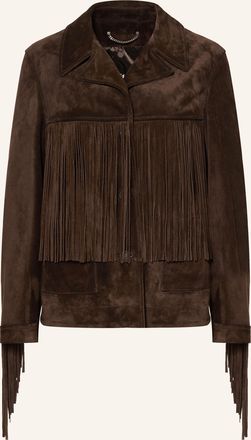 Golden Goose Lederjacke Journey braun