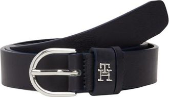 Tommy Hilfiger Ceinture Femme Essential Effortless en Cuir, Bleu (Space Blue), 135 cm