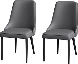 Generic Ergonomischer B&uuml;rostuhl, modischer Leder-Esszimmerstuhl, K&uuml;chenstuhl-Set (2er-Set) mit hochdichtem Schaumstoffpolster, Beistellstuhl