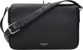 Dolce & Gabbana Marl&egrave;ne Hommes Sacs bandouli&egrave;re en cuir noir