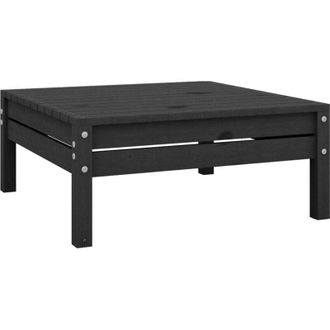 vidaXL Gartenhocker Schwarz Massivholz Kiefer Vidaxl