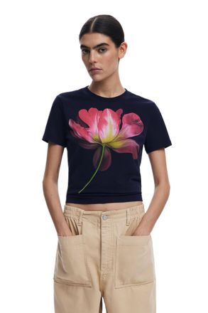 Desigual Damen 25SWTK24 T-Shirt, Blue, XL