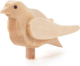 Rudolphs Schatzkiste Holztier Vogel geschnitzt H 1,3cm NEU Holzvogel Basteln