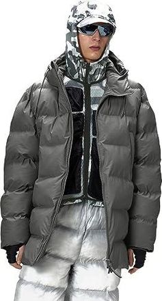 Rains Veste matelassée Haute Puffer Parka Gris, gris, M
