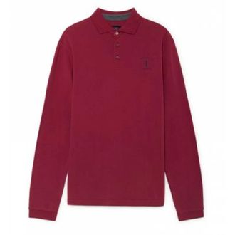 Hackett Langarm Baumwoll-Polo f&uuml;r entspannte Sonntage - - Tops - Herren - Rot - XL