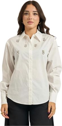 Silvian Heach Femme, Blouses et Chemises, Blanc, Taille: 42 FR Silvian Heach Chemises White