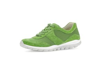 Gabor Damen Low-Top Sneaker, Frauen Halbschuhe,Wechselfu&szlig;bett,Turnschuhe,Laufschuhe,schn&uuml;rschuhe,schn&uuml;rer,Plateausohle,Green,38.5 EU / 5.5 UK