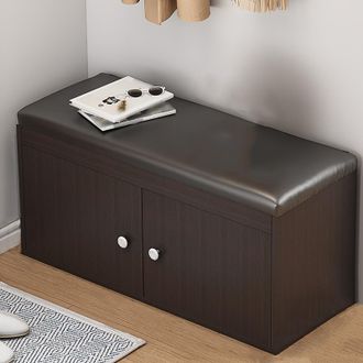 Generic Schuhaufbewahrungsbank for Den Eingangsbereich, 80 X 31 X 50 cm, Schuhschrank Mit Tür Und Gepolsterter Sitzfläche for Den Flur, Schmutzschleuse (schwa