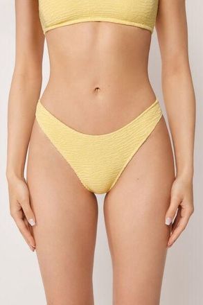 Calzedonia Brazilian-bikinihose Crinkle Waves Gelb